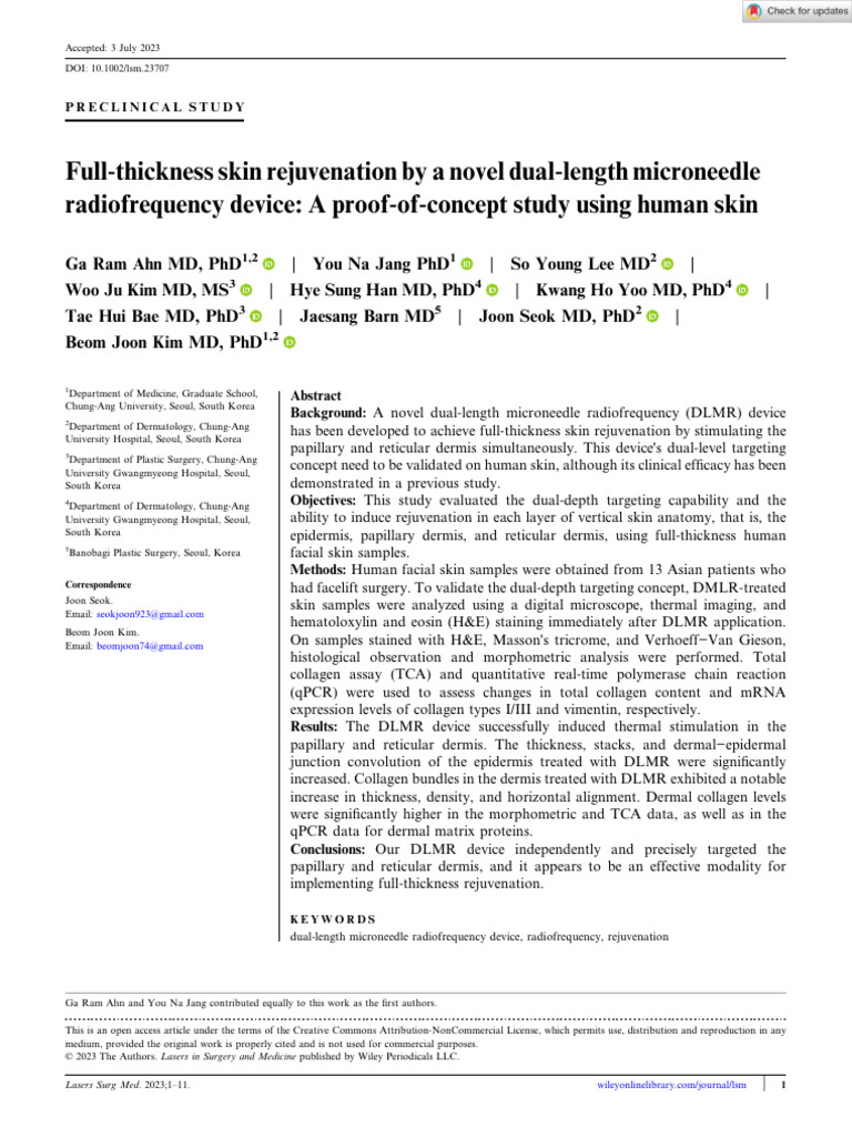 Lasers Surg Med - 2023 - Ahn | PDF | Real Time Polymerase Chain Reaction | Staining