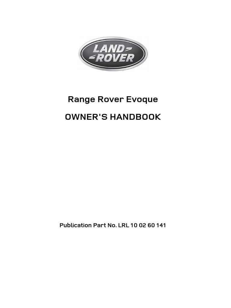 2014 Range Rover Evoque Owners Manual | PDF | Trunk (Car) | Automotive ...
