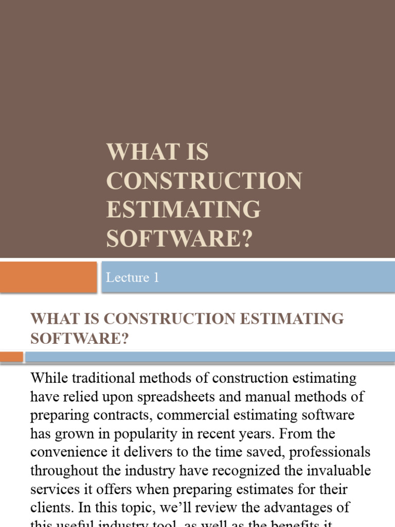 Estimating Using AutoCAD Lecture1 | PDF | Computing