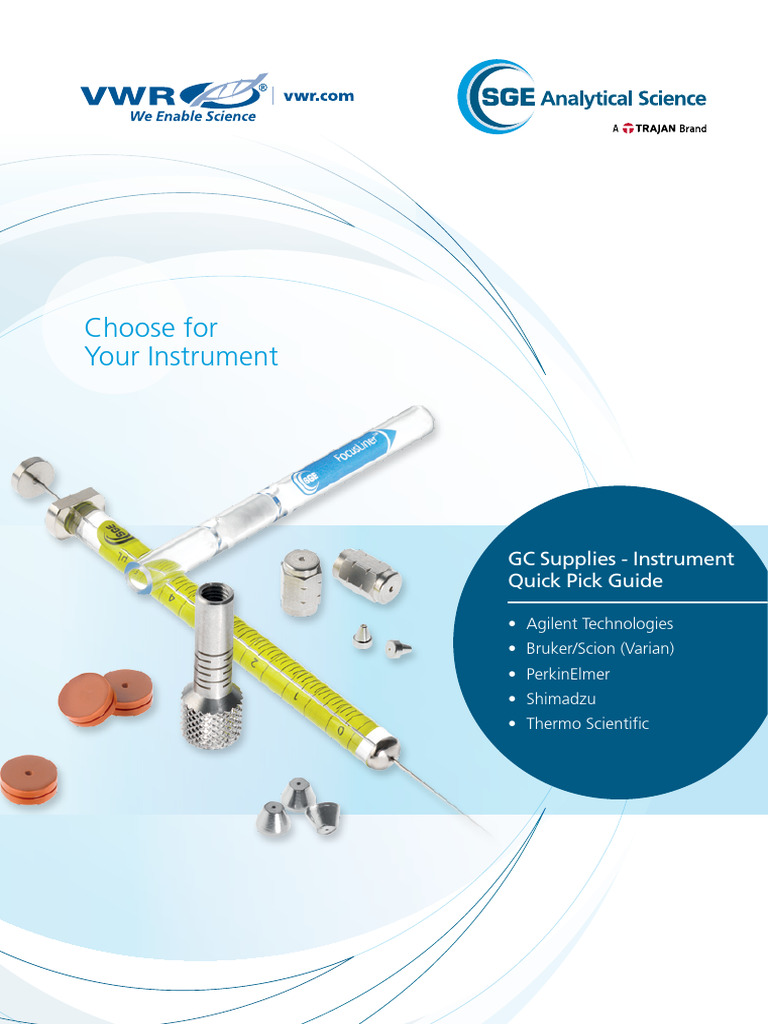 Trajan_SGE_Instrument_Quick_Pick_Guide19095 | PDF | Gas Chromatography ...