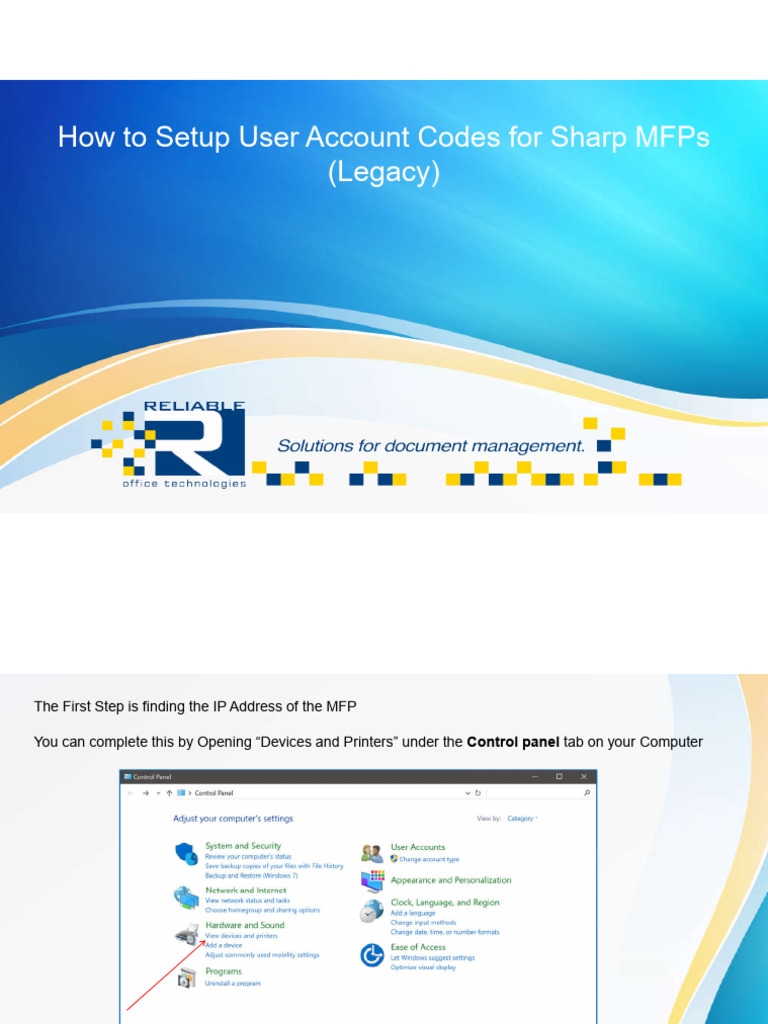 How To Setup User Account Codes On Sharp MFPs Legacy 3 30 20 | PDF | Login | User (Computing)