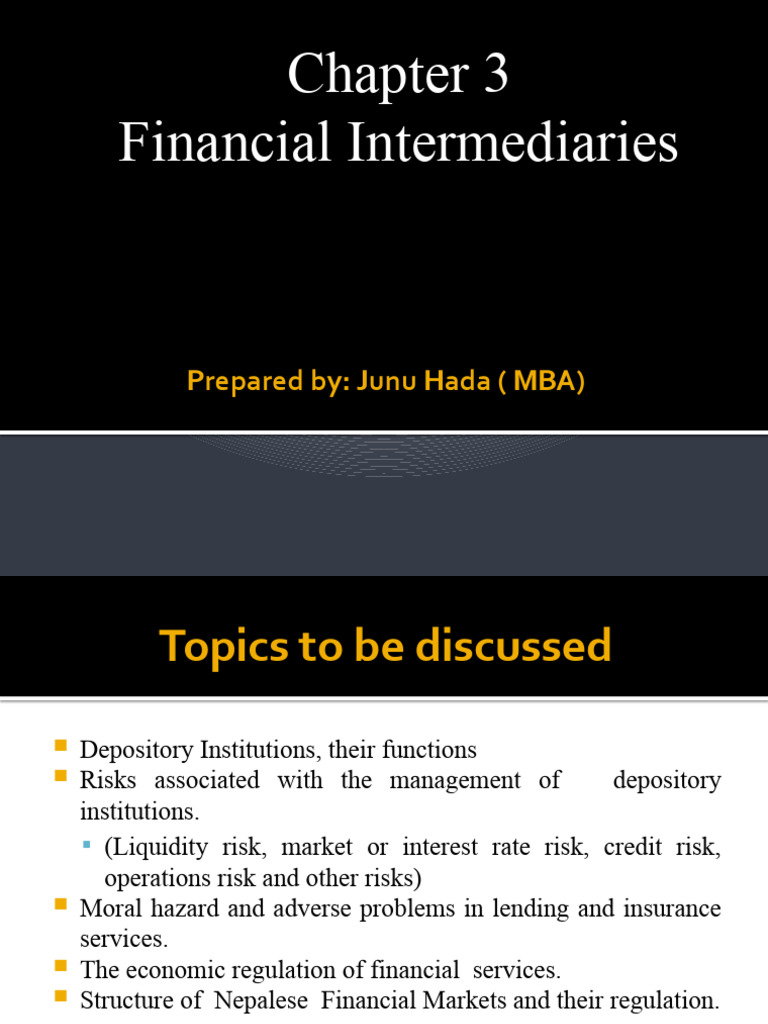 Chapter 3. Financial Intermediaries | PDF | Adverse Selection | Moral Hazard