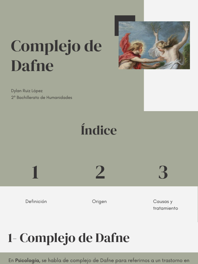 Complejo de Dafne: Dylan Ruiz López 2 º Bachillerato de Humanidades | PDF | La sexualidad humana ...