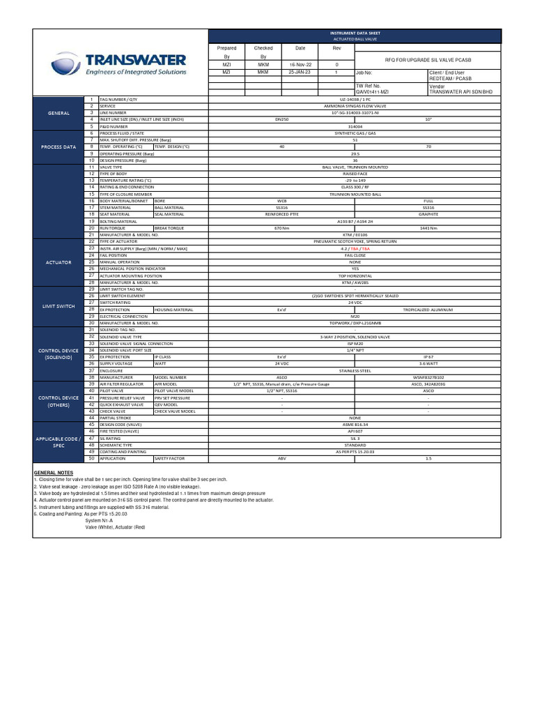 GIP2 IPFSIL-EXE-RTSB (TASB) - 000-INC-TDS-0002 - RevB (Datasheet) (1) - 4 | PDF | Valve | Switch