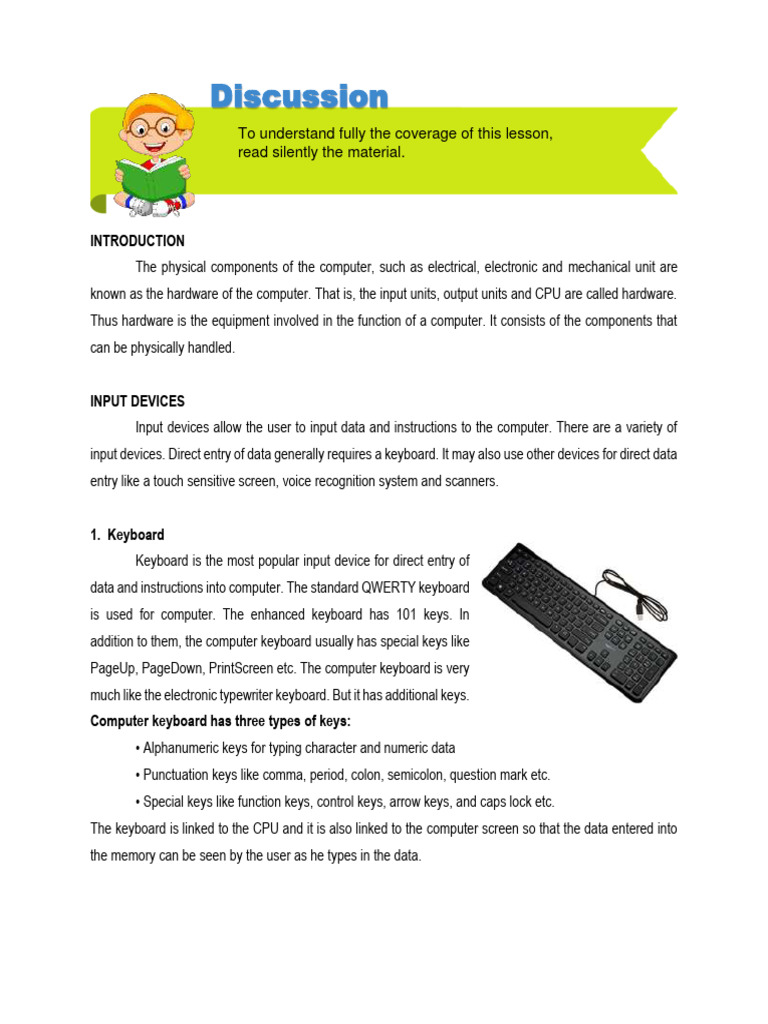 02A ICT1 Wk3 LC2 - Compurter Hardware Basics | PDF | Computer Monitor | Printer (Computing)