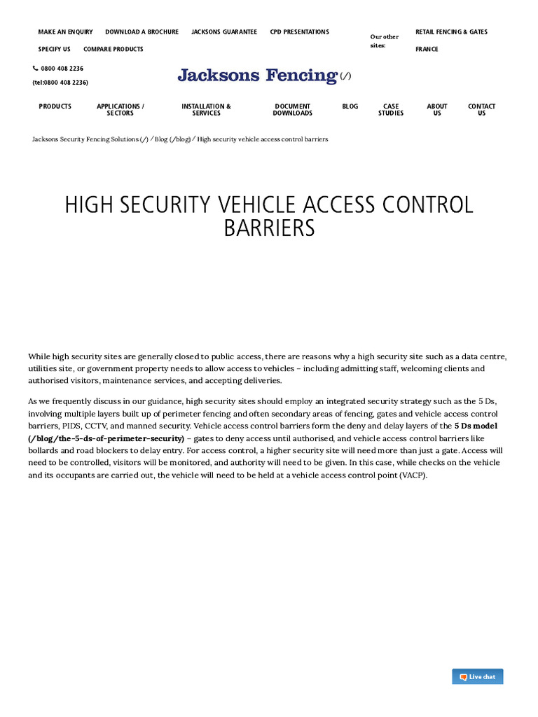 Secure Vehicle Access Control - Jacksons Security Fencing124052 | PDF ... Secure Vehicle Access Control - Jacksons Security Fencing124052 | PDF ...
