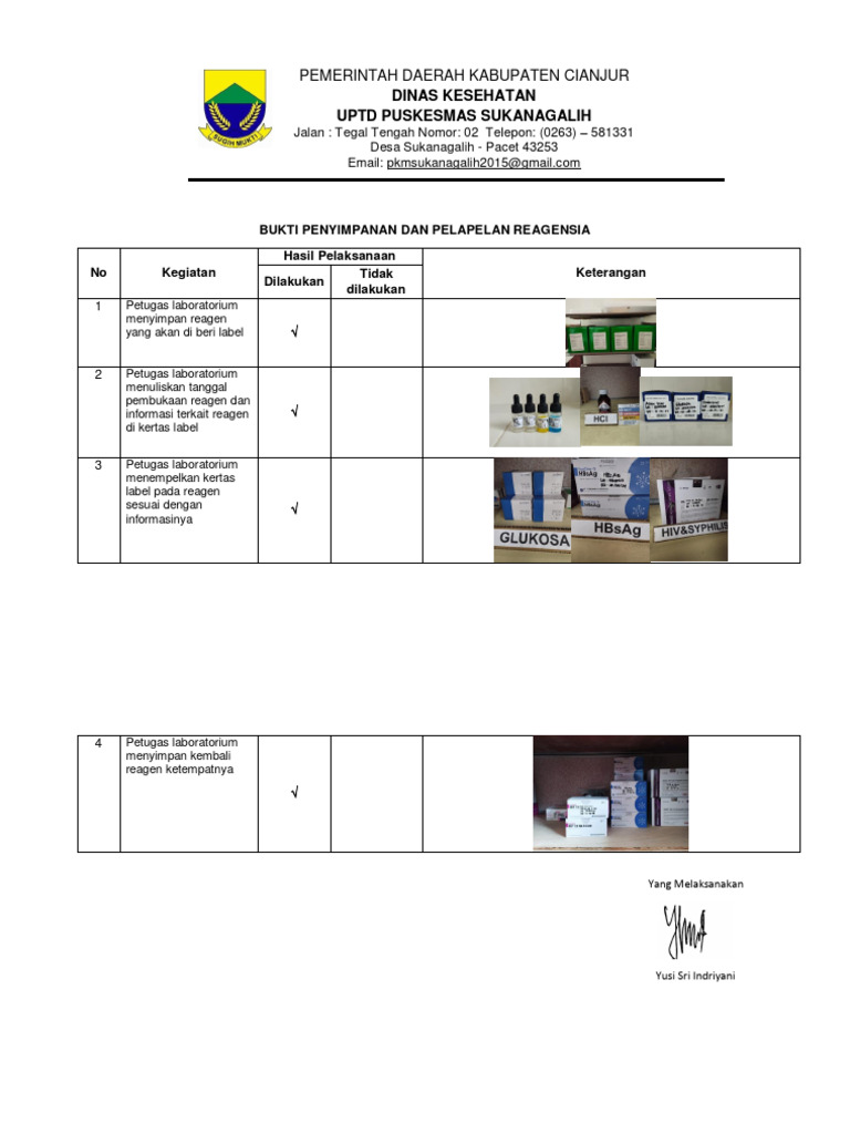 3.9.1.b BUKTI PENYIMPANAN PELABELAN REAGENSIA SESUAI DENGAN REGULASI | PDF