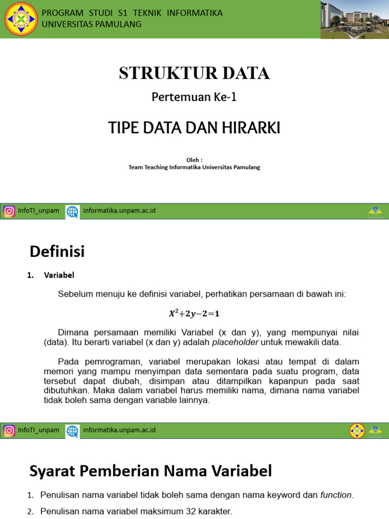 Struktur Data - Pert-1 | PDF