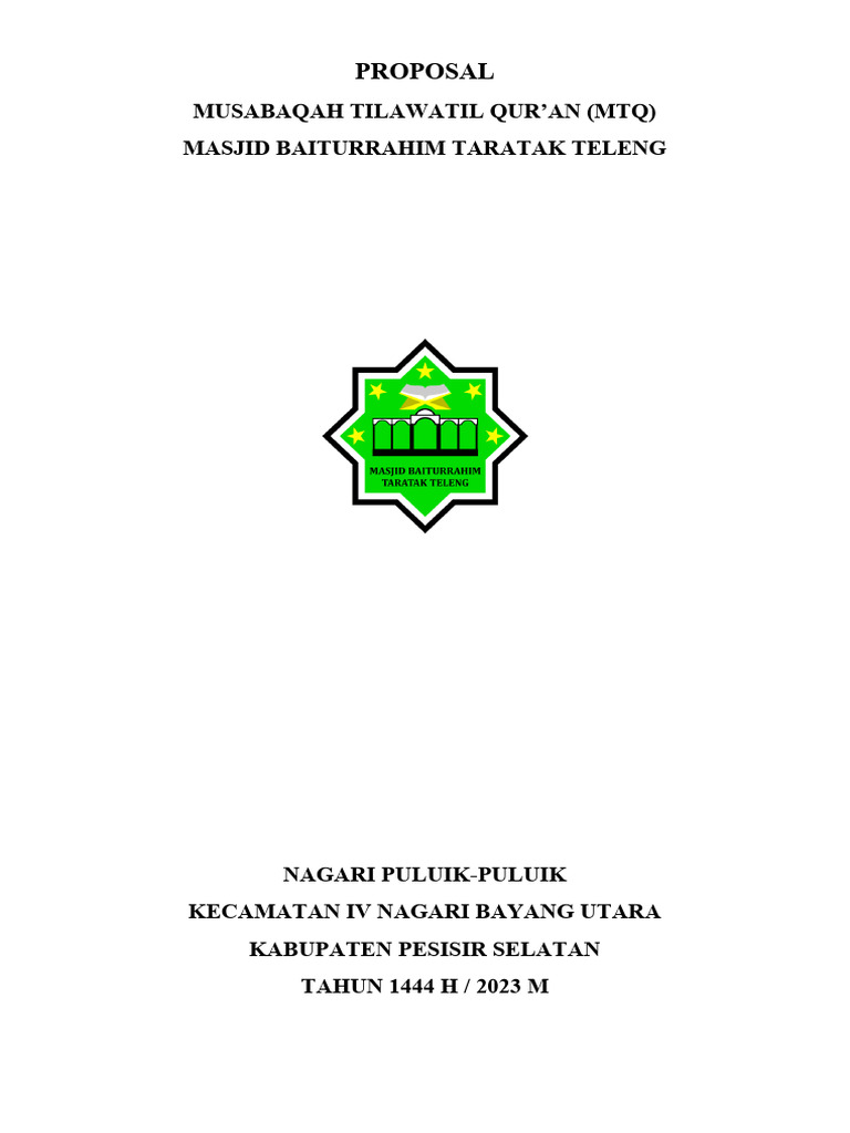 PROPOSAL MTQ 2023 Final | PDF