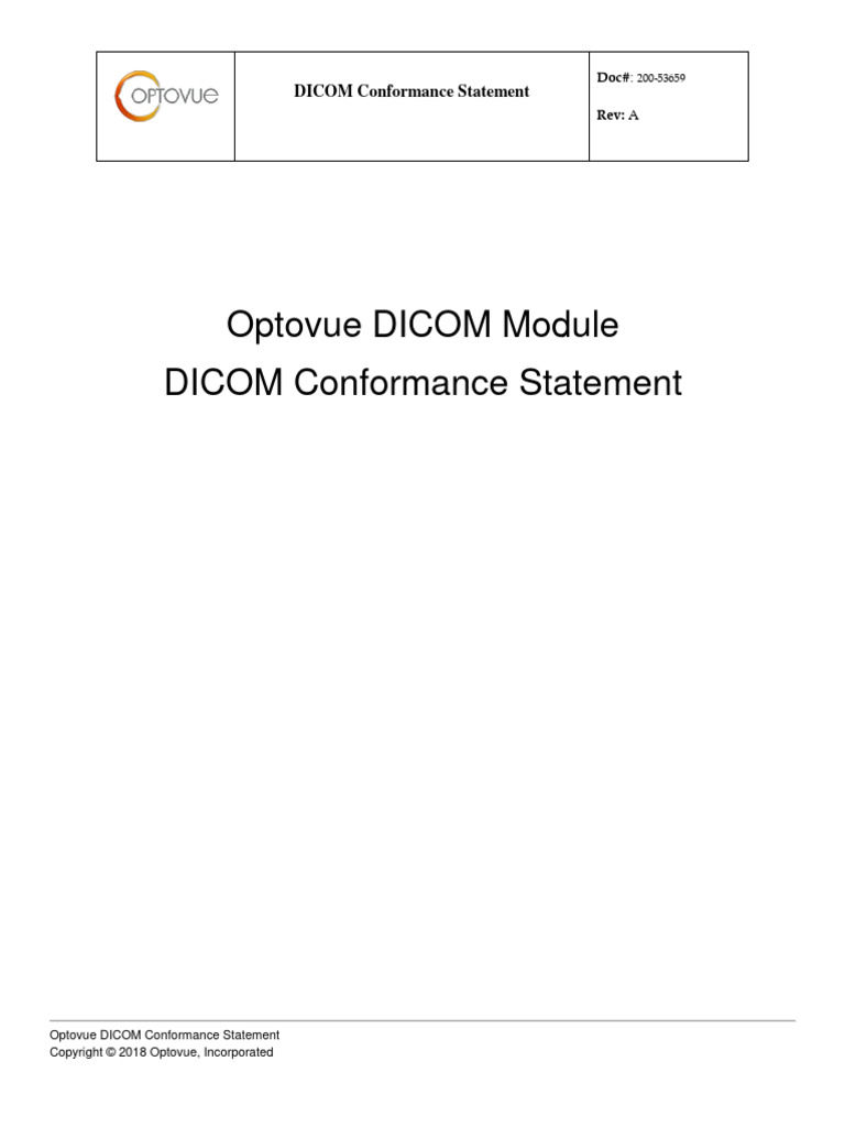 DICOM Conformance Statement IVUE | PDF | Computer Network | Information ...