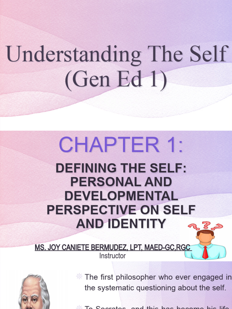 Chapter 1 Understanding The Self | PDF | Gender Studies | Gender