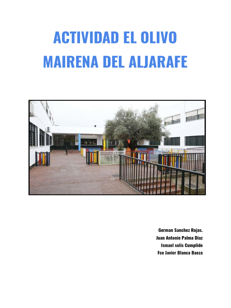 Actividad El Olivo (Mairena Del Aljarafe) | PDF | Deporte del atletismo | Asociación de Futbol