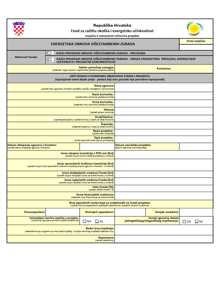 Obrazac Visestambene Zgrade v1 | PDF