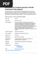 CompTIA Security Sy0-701 Exam Objectives (6 0) | PDF | Business | Computers