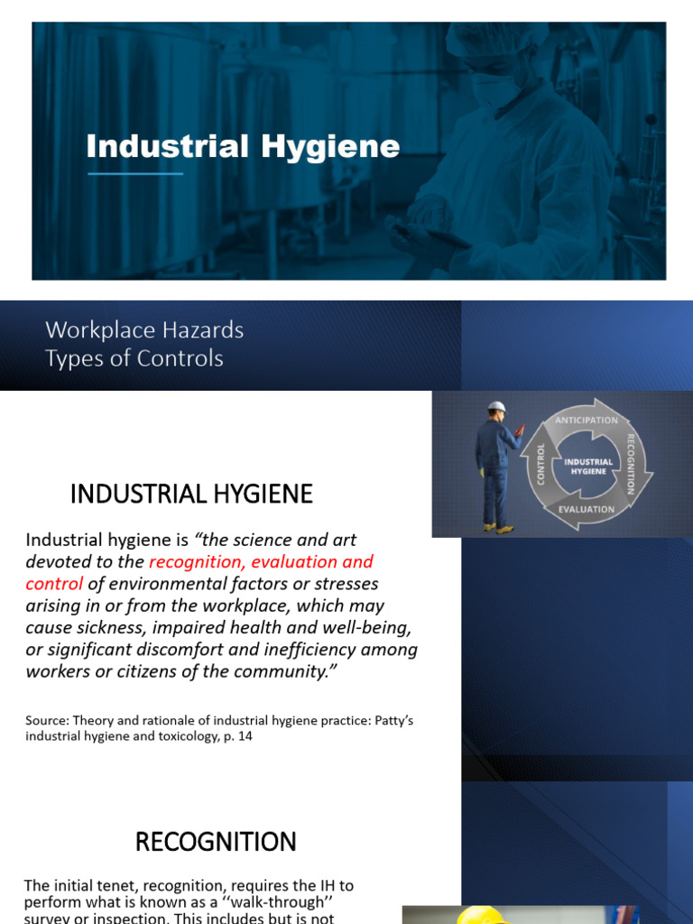 BOSH Lecture 4 - Industrial Hygiene | PDF | Personal Protective Equipment | Occupational Hygiene