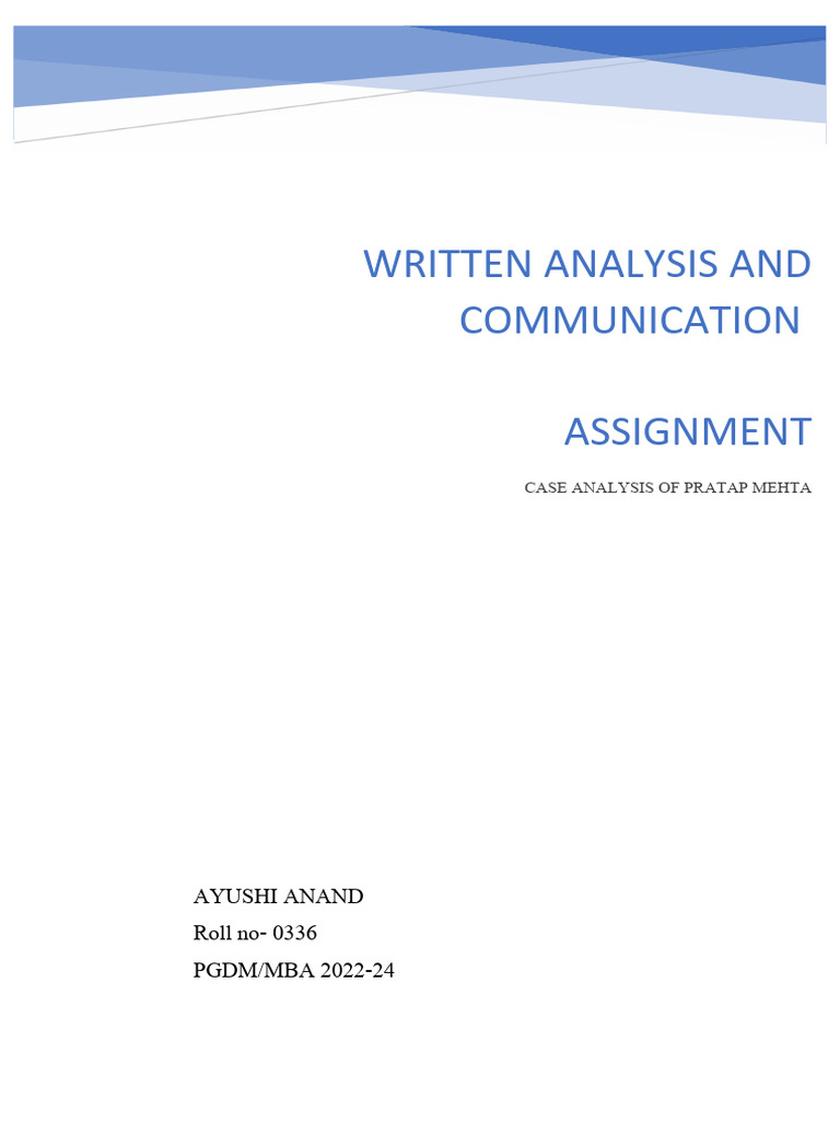 Wac Assignment - Ayushi Anand | PDF | Communication | Cognition