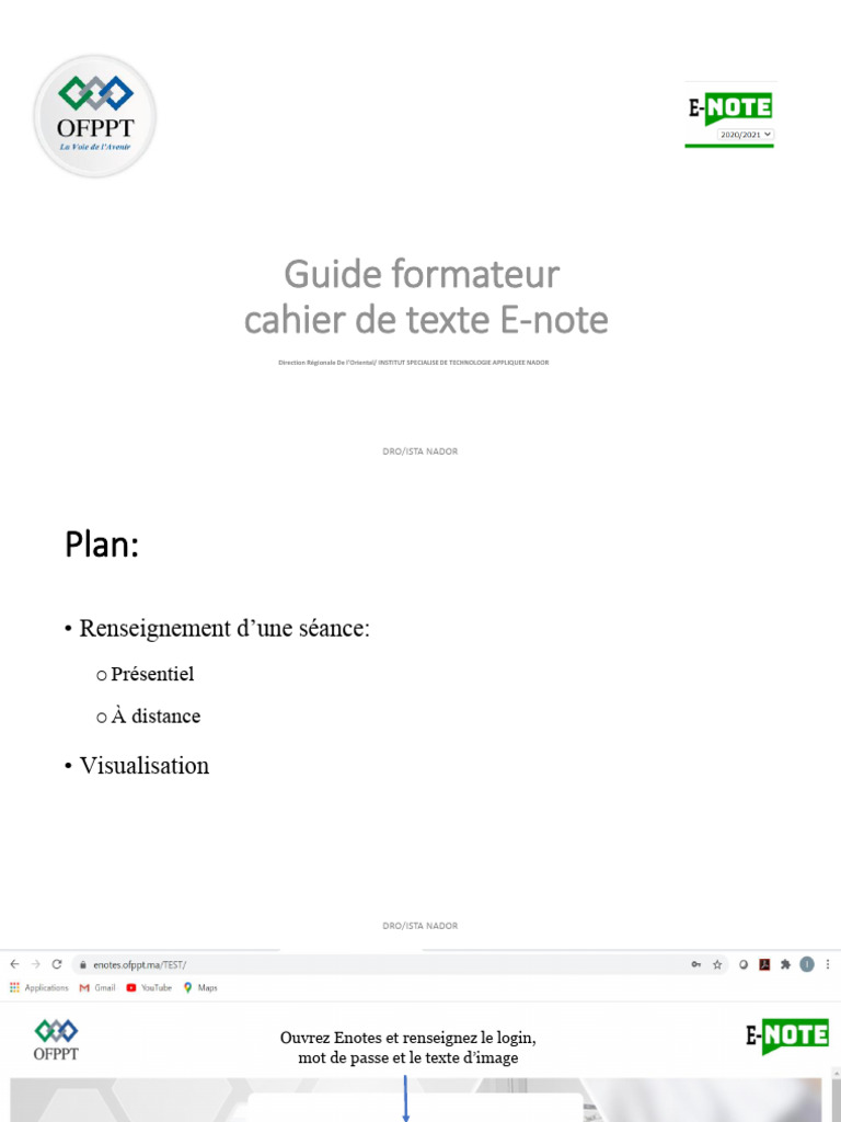 Guide d'utilisation de l'E-note OFPPT | PDF | Informatique | Logiciel