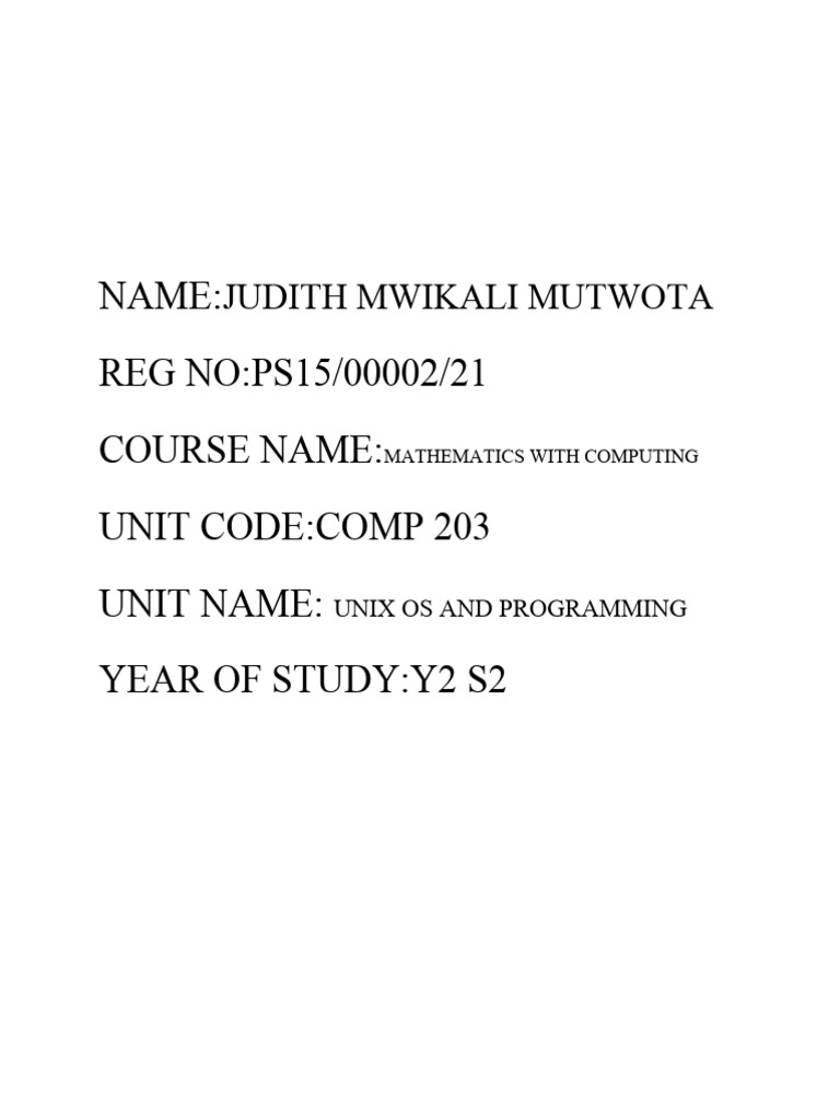 Comp 203 Assignment | Download Free PDF | Command Line Interface | Software Engineering