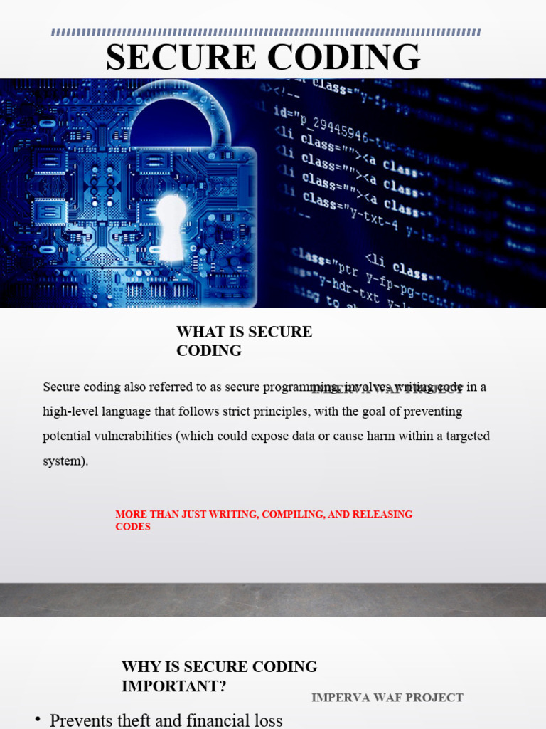 Secure Coding Pdf Security Computer Security
