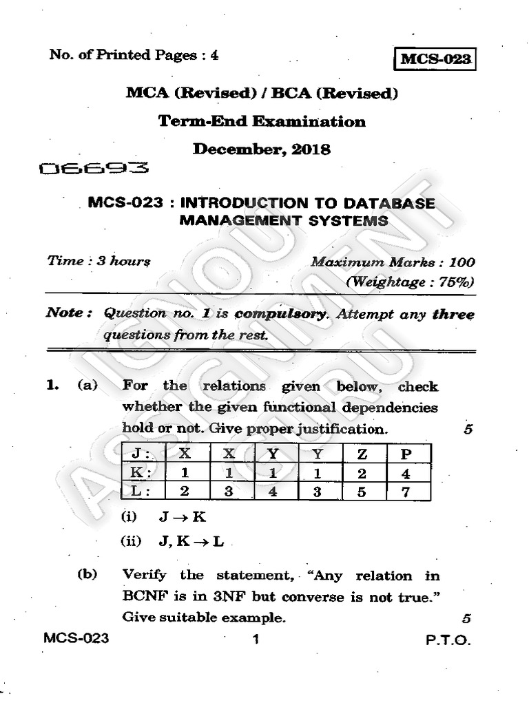 269 - MCS-023 D18 - Compressed | PDF | Databases | Relational Model 269 - MCS-023 D18 - Compressed | PDF | Databases | Relational Model