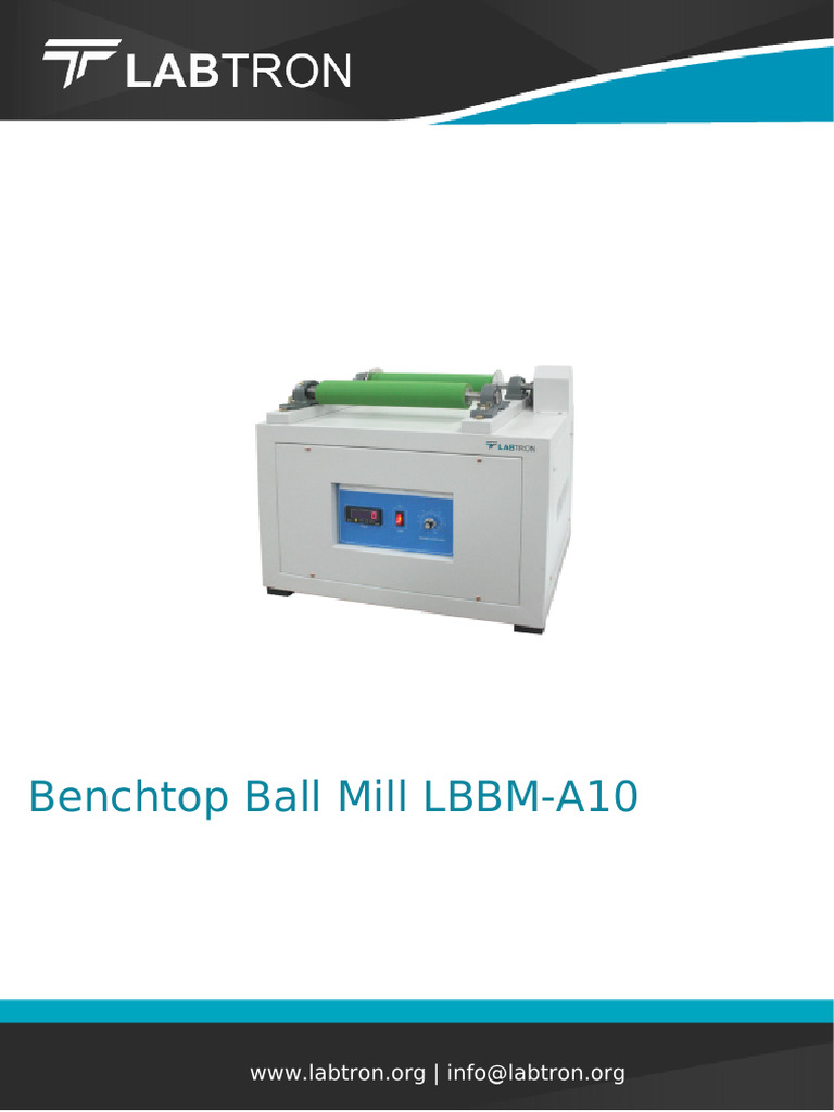 Benchtop Ball Mill | PDF
