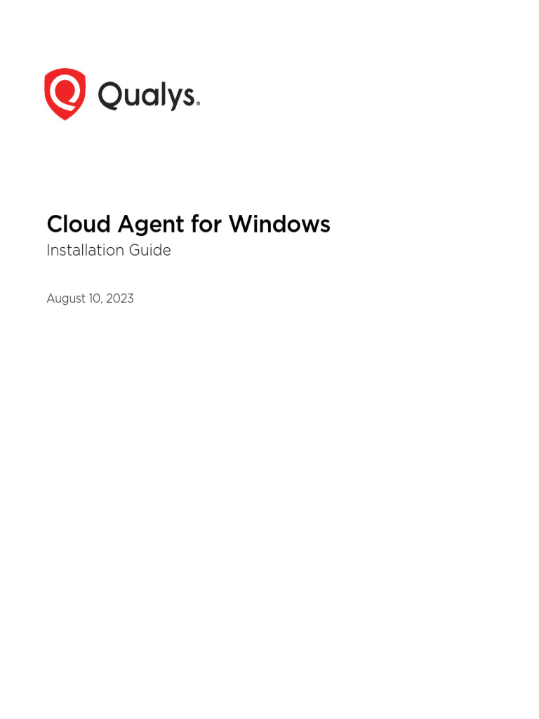 Qualys Cloud Agent Windows Install Guide Pdf Windows Registry Installation Computer Programs 
