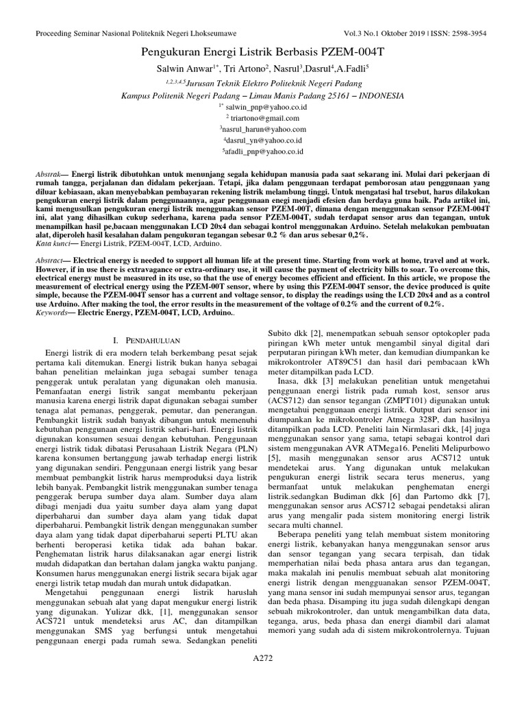Daftar Pustaka Tentang Sensor PZEM-004T | PDF