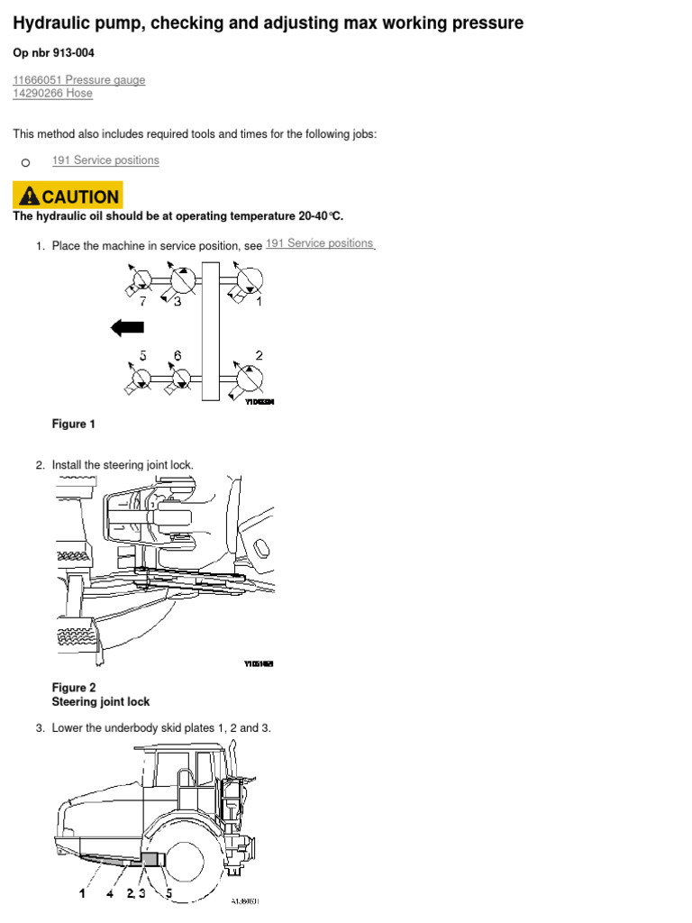Check & Adjust Max Pressure Hyd Pump | PDF | Pump | Valve