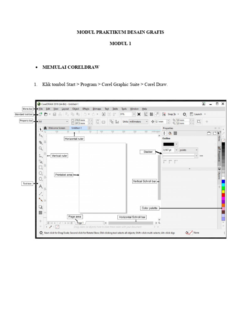 Alat Dimensi dalam Corel Draw | PDF