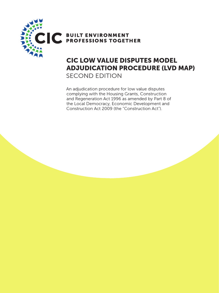 CIC Low Value Disputes Model Adjudication Procedure Second Edition ...