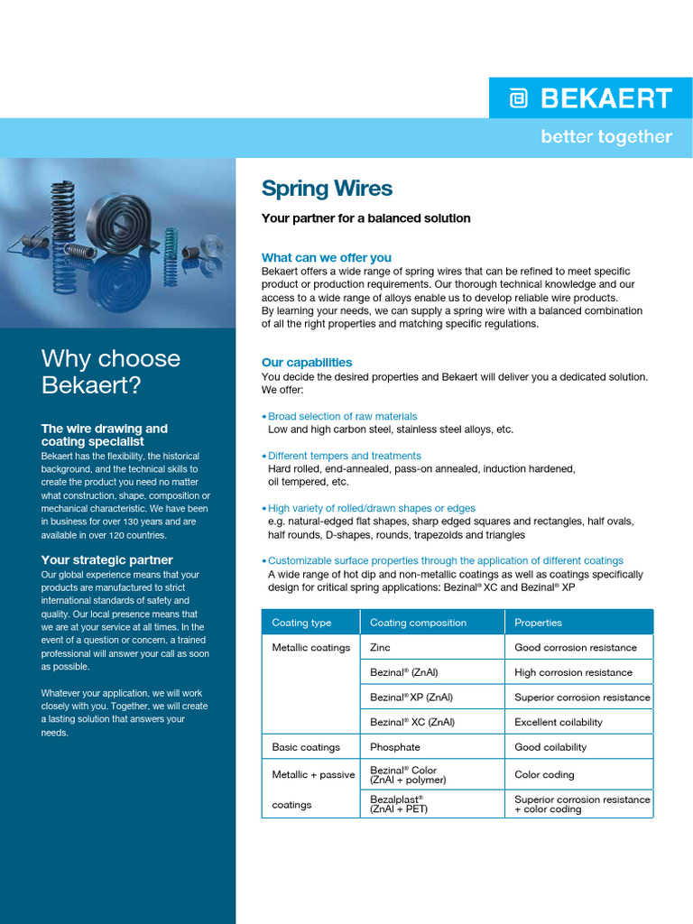 Spring Wire | PDF | Corrosion | Steel