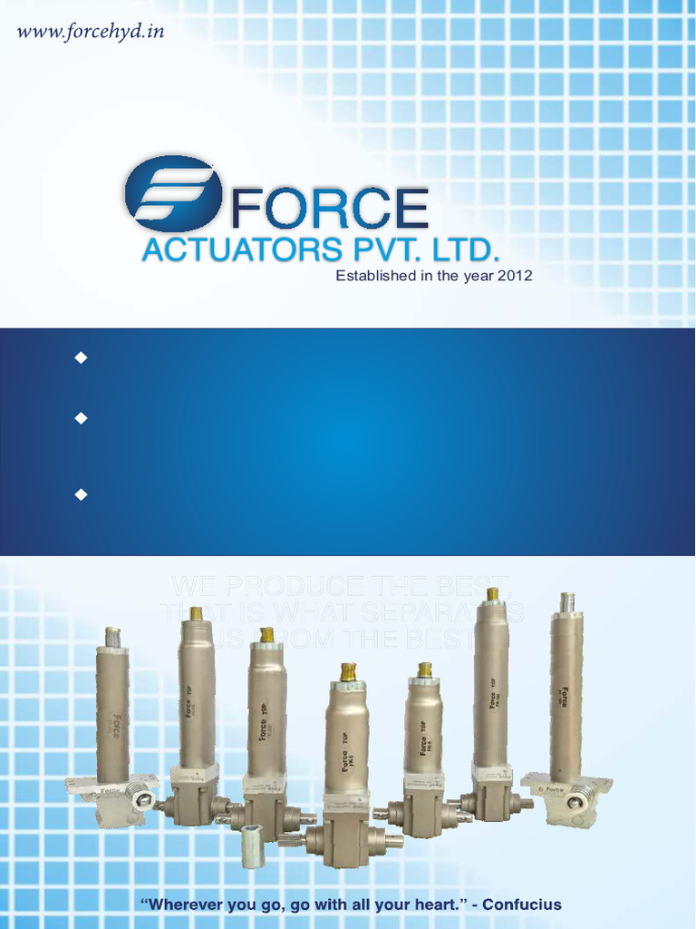Force Actuators Pvt. Ltd. English Catalogue | PDF | Valve | Machines