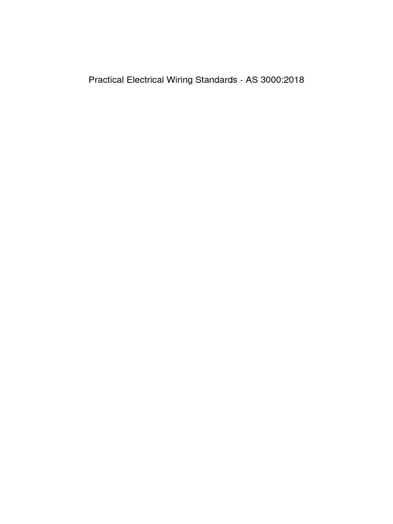 Practical Electrical Wiring Standards - AS 3000:2018 | Download Free ...