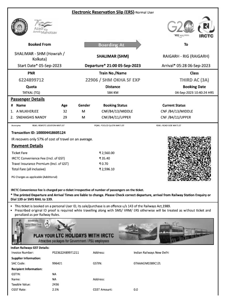 Shalimar To Raigarh | PDF