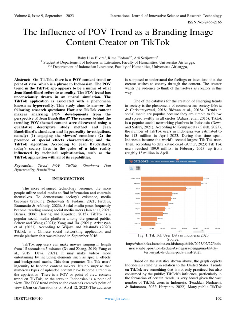 TikTok POV Trend: Branding and Hyperreality | PDF | Social Media ...