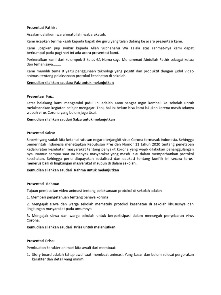 Presentasi | PDF | Karier & Perkembangan