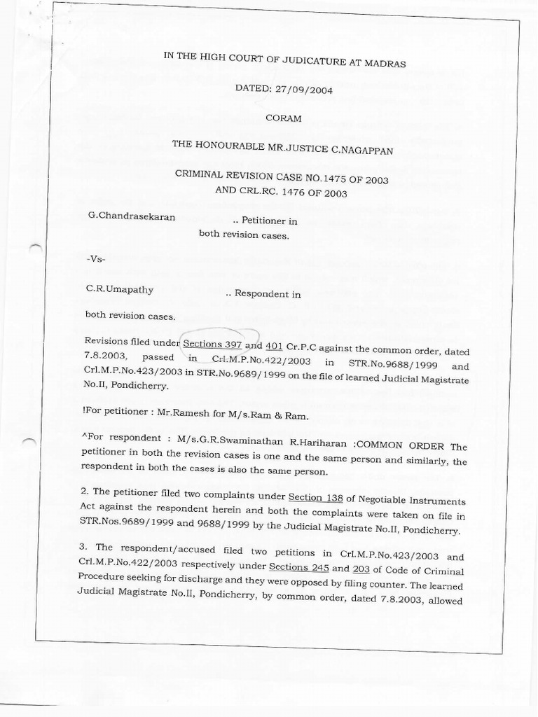 G. Chandra Sekaran V | PDF