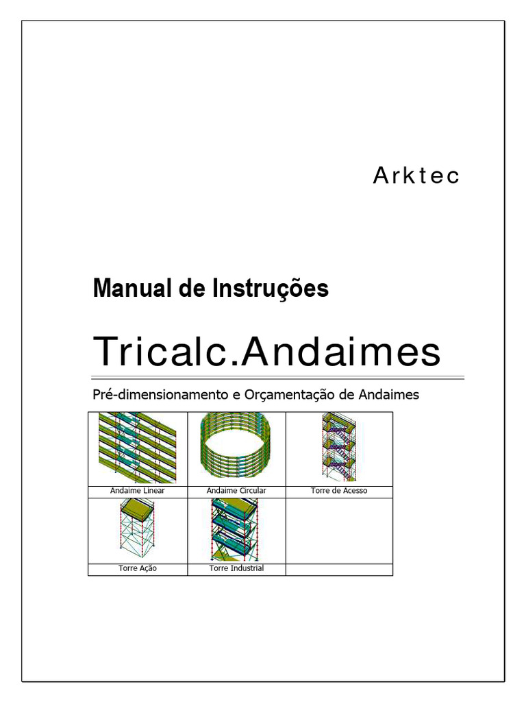 Manual de Instruções Tricalc - Andaimes | PDF | Análise estrutural ...