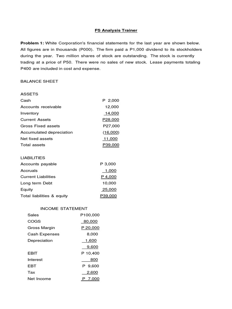 Module 1 - Financial Statement Analysis - P2 | PDF | Equity (Finance ...