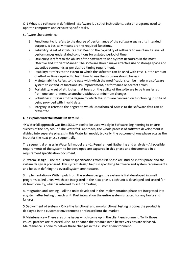 Software Engineer Notes | PDF | Software Testing | Feasibility Study Software Engineer Notes | PDF | Software Testing | Feasibility Study