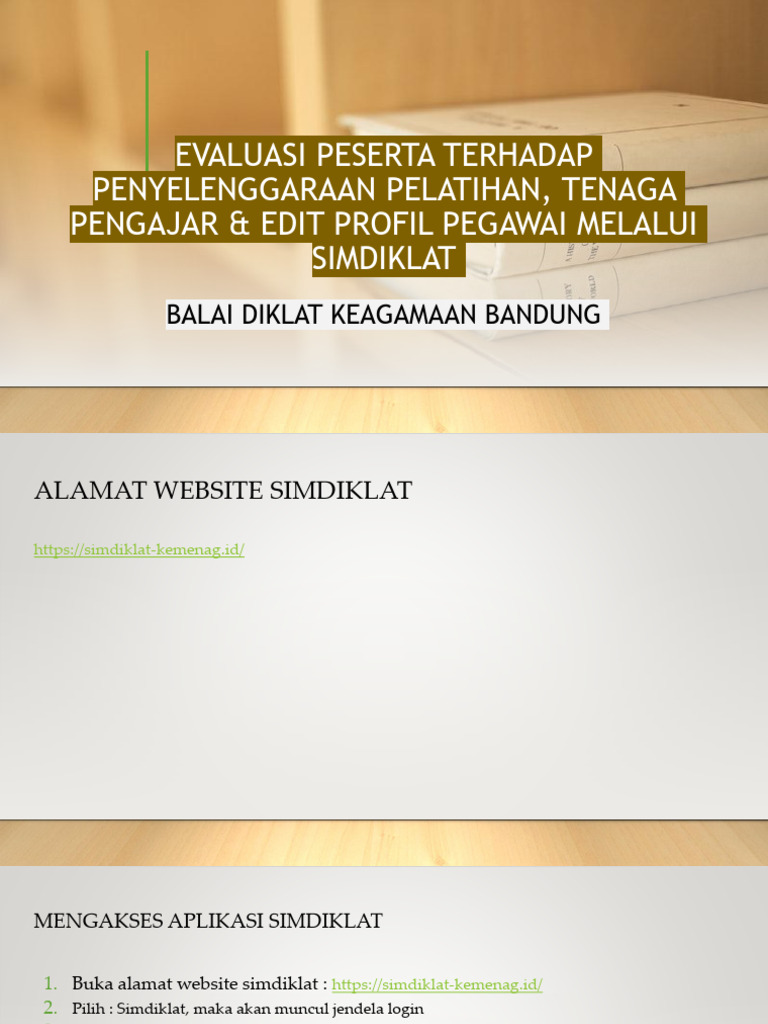 Evaluasi Pelatihan di Simdiklat Kemenag | PDF | Karier & Perkembangan
