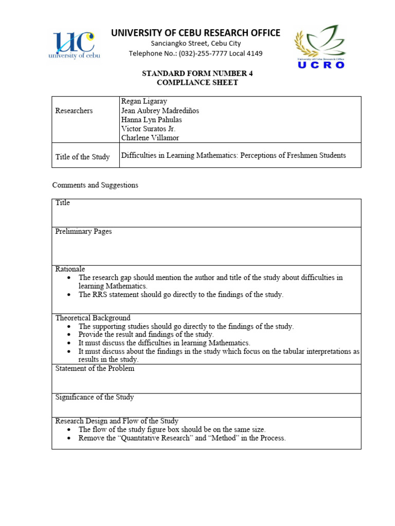 Research Standard Form | PDF | Science | Methodology