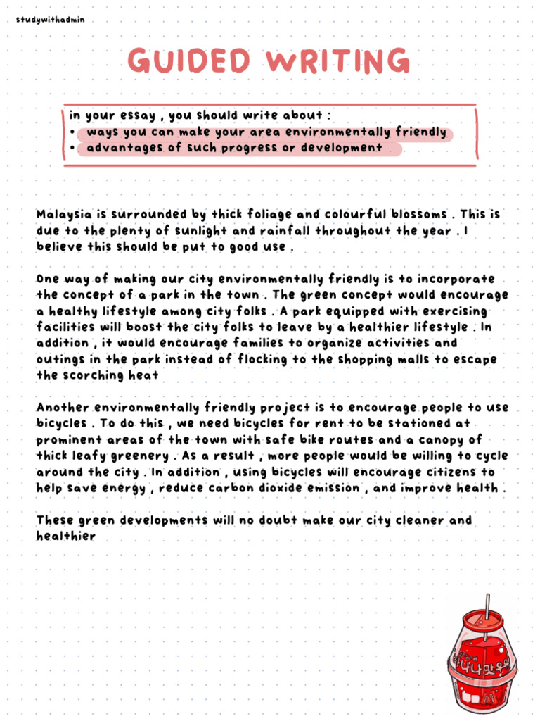 Guided Writing on Eco-Friendly Cities | PDF