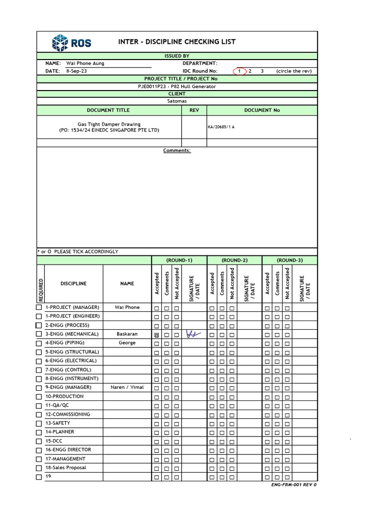 IDC For Gas Tight Damper | PDF
