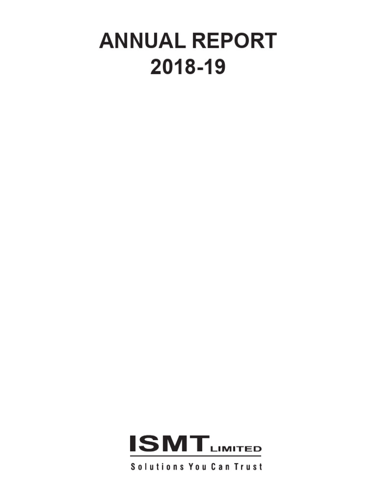 Ismt LTD (2018-2019) | PDF | Internal Control | Financial Services
