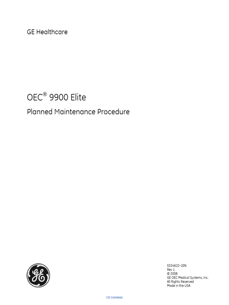 OEC 9900 PM Procedure | PDF