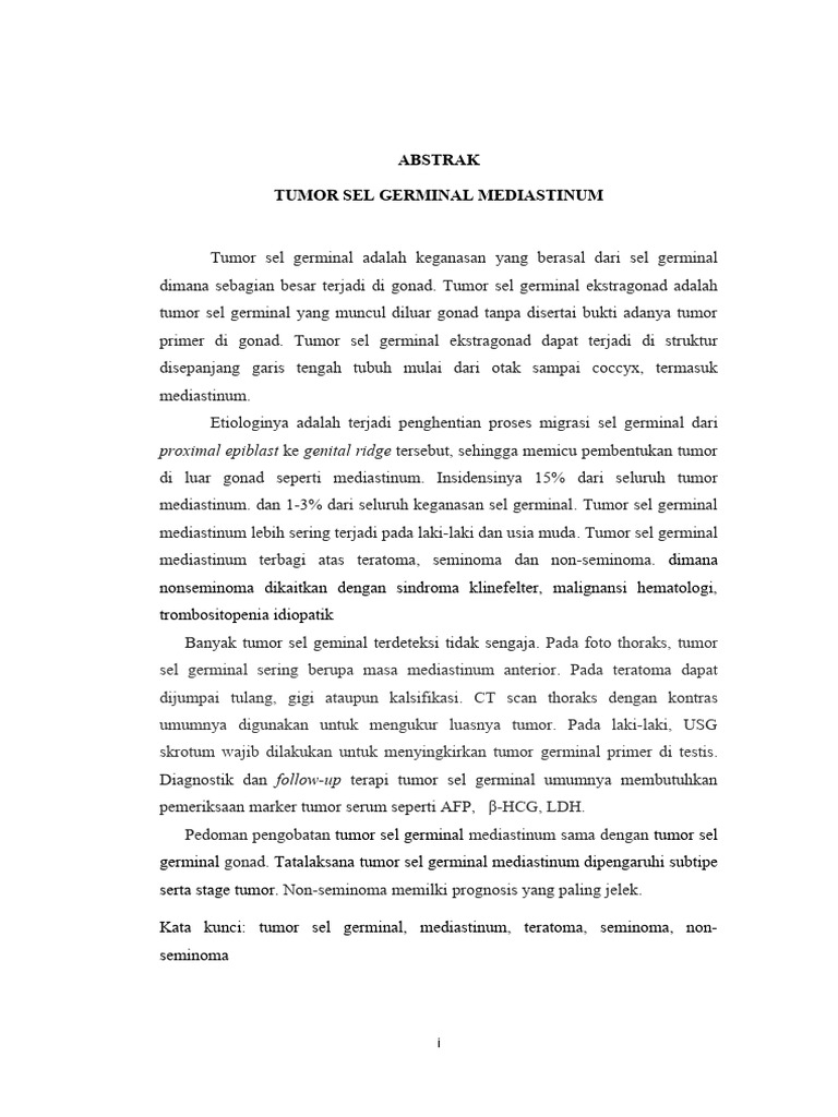 Tumor Sel Germinal Mediastinum | PDF
