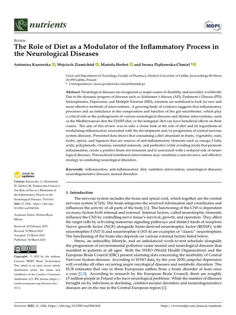 The Role of Diet As A Modulator of The Inflammator | PDF | Fat ... The Role of Diet As A Modulator of The Inflammator | PDF | Fat ...