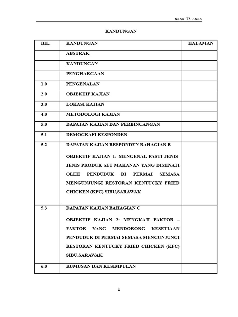 Contoh Kerja Kursus | PDF