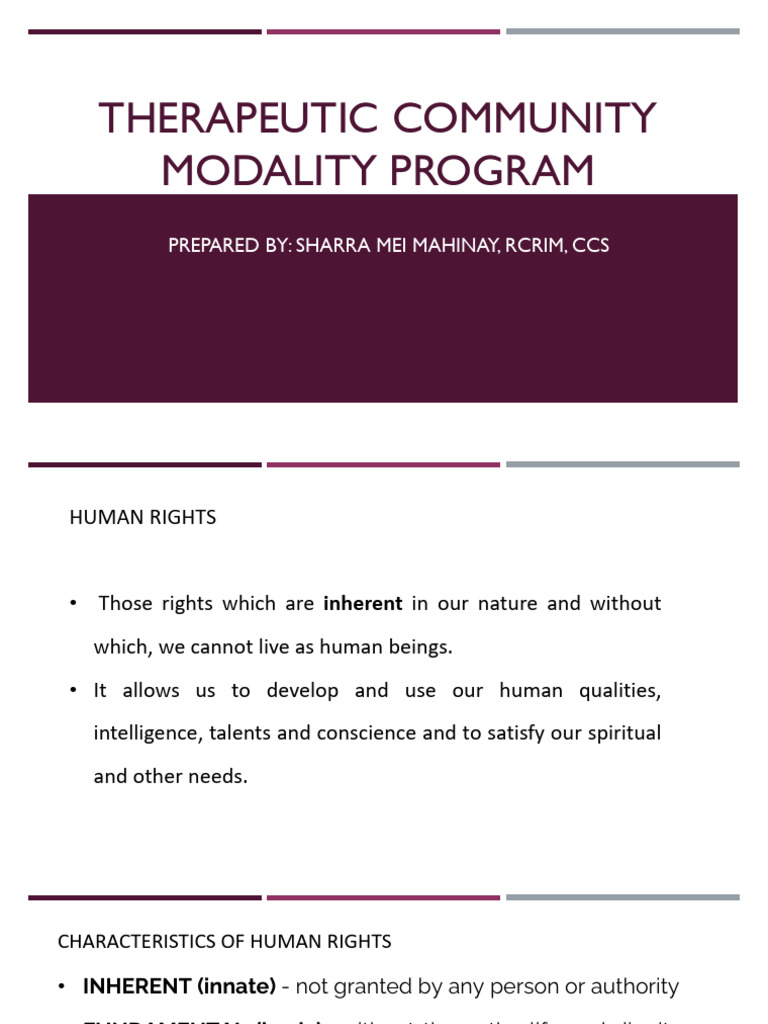 Therapeutic Community Modality Program | PDF | Prison | Psychotherapy